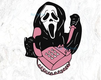 Ghostface Phone Svg - Etsy Australia