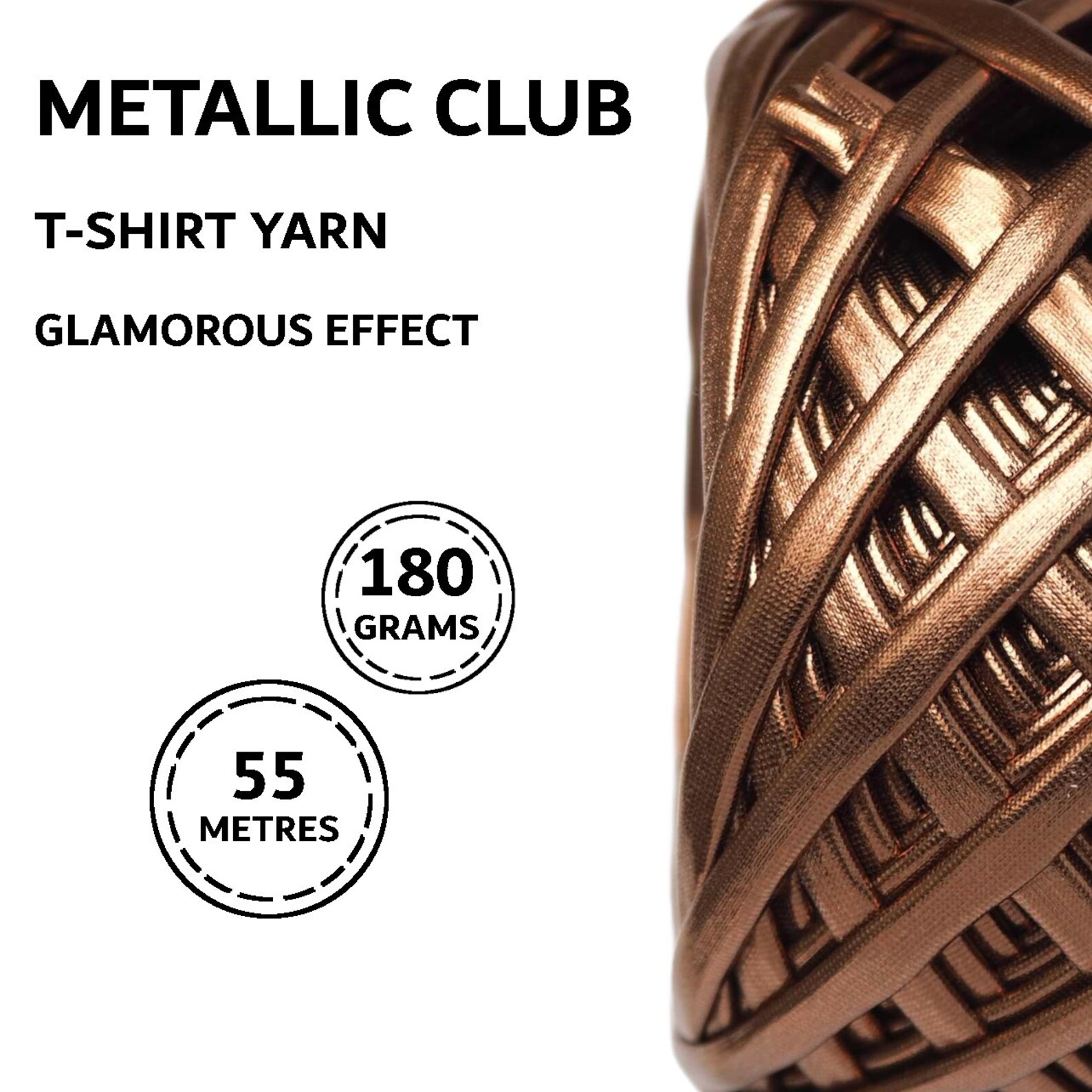Metallic Club Knitting and Crochet Yarn, Super Bulky 180g, Yartart ...