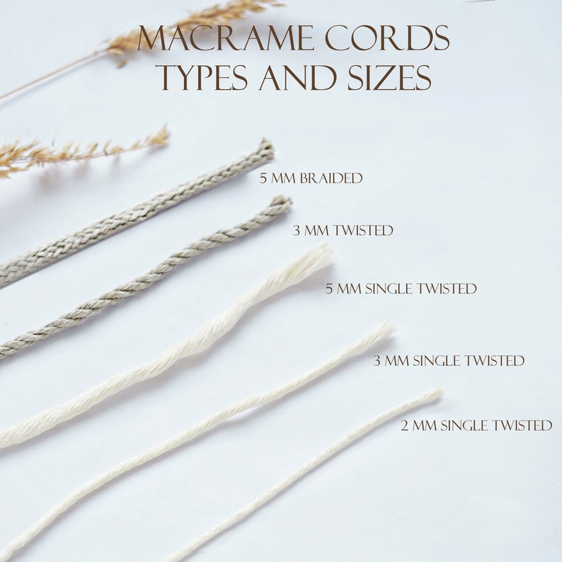 Macrame 3 PLY Twisted 3.5 Mm Cotton Cord / Craft Supplies Based in the ...