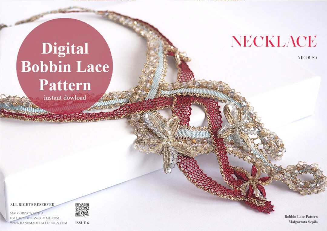 Modèle de dentelle aux fuseaux numérique / Collier - Méduse / Bijoux de ...