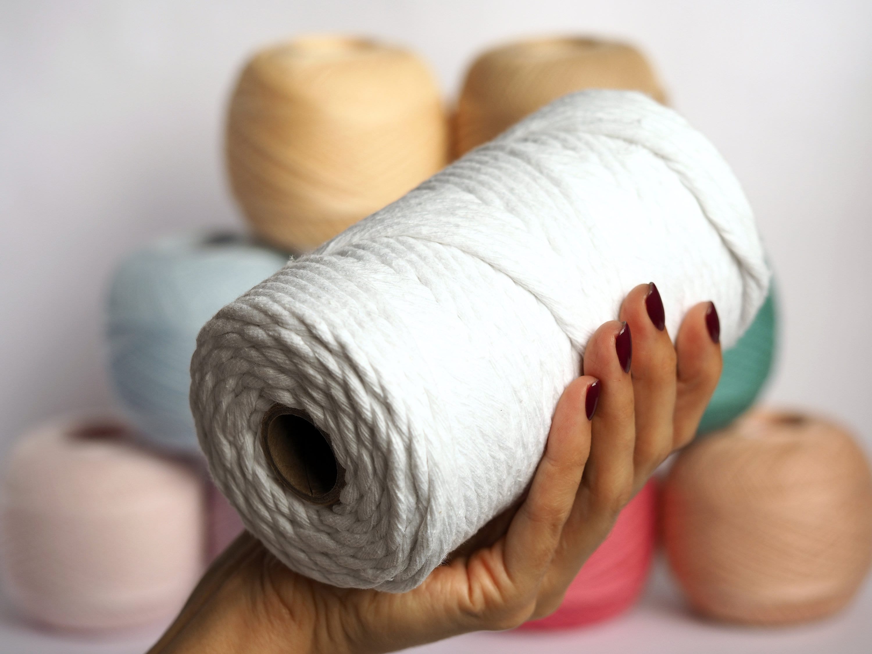 Luxurious Feel Macrame Cotton Cord / 5mm / Single Twisted / 5m 10m 20m ...