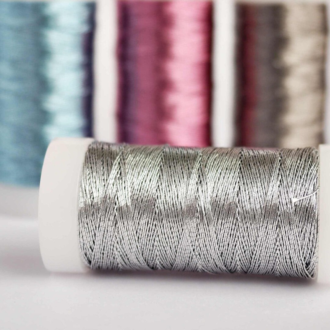Metallic Thread Lurex for Embroidery, Lacemaking, Cross Stitch Tatting ...