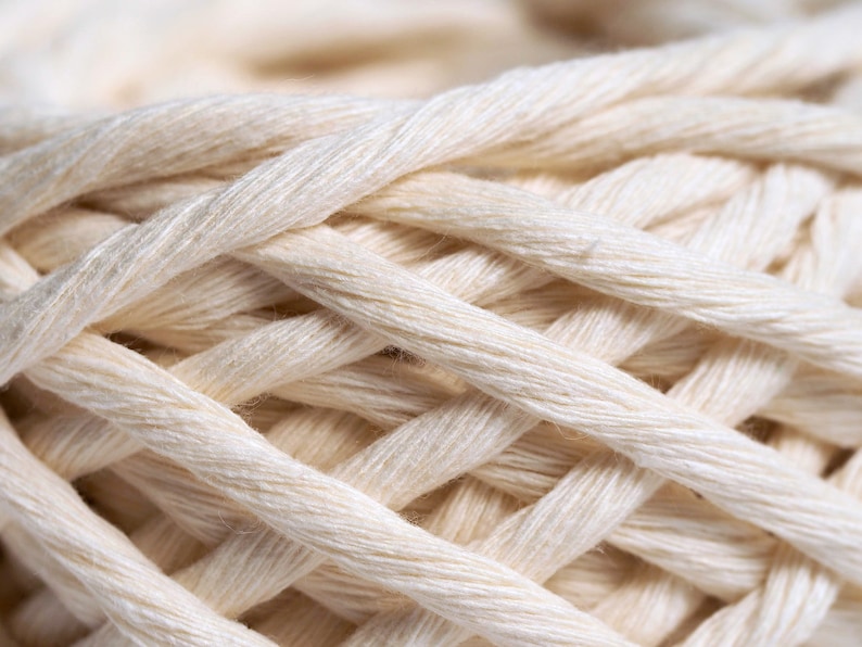 Luxurious Feel Macrame Cotton Cord / 5mm / Single Twisted / 5m 10m 20m ...