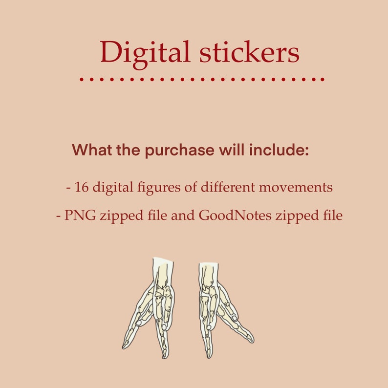 Major Movements Hand Drawn Digital Stickers Pack of #16 Dif. Stickers ...