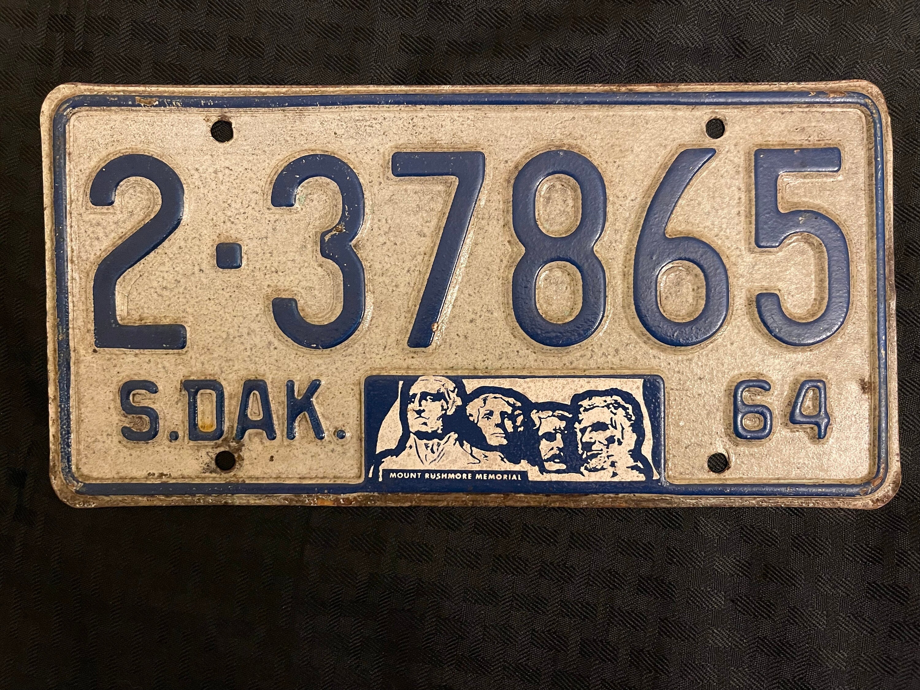 1964 South Dakota License Plate Mount Rushmore - Etsy