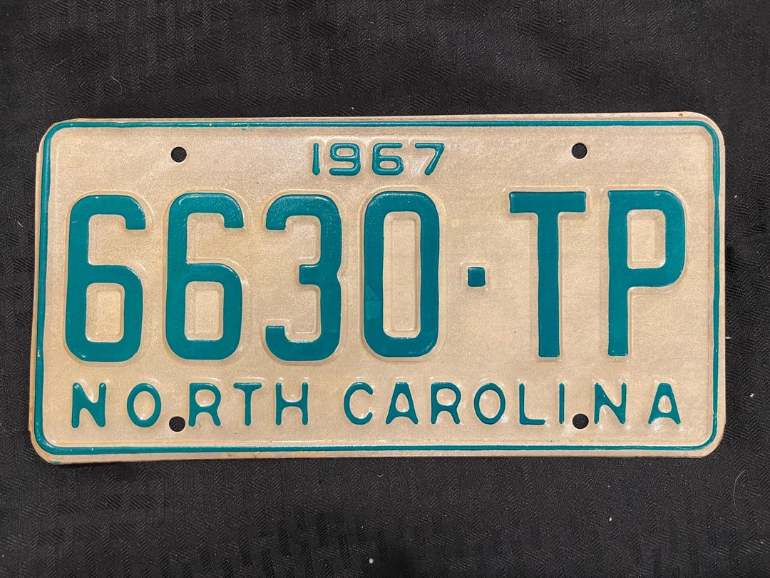 1967 North Carolina Truck License Plate - Etsy