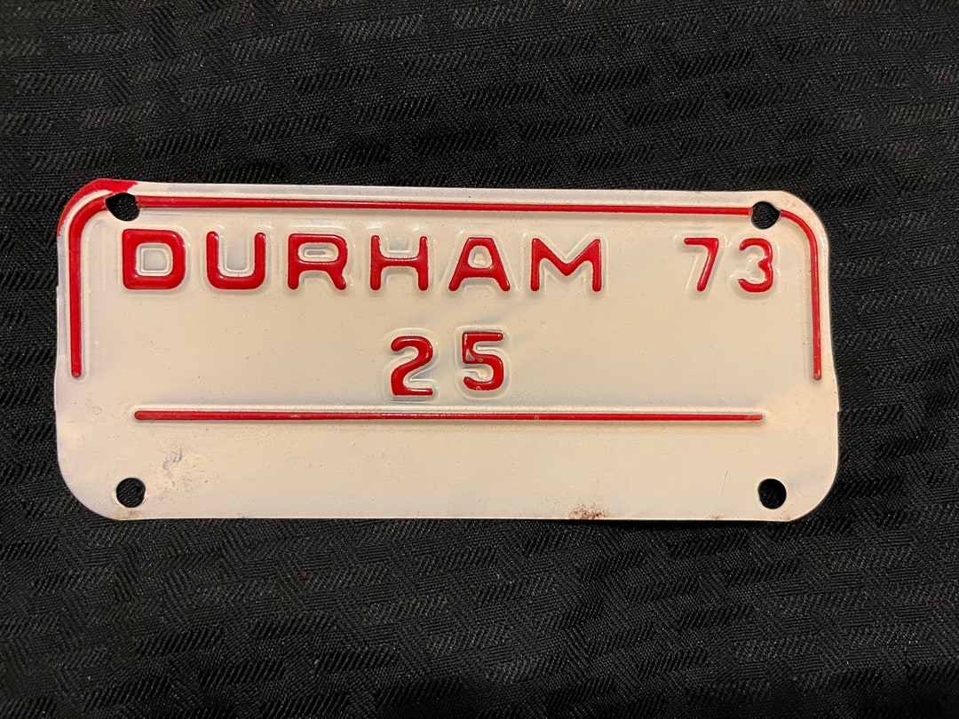 1973 Durham NC North Carolina Motorcycle License Plate - Etsy