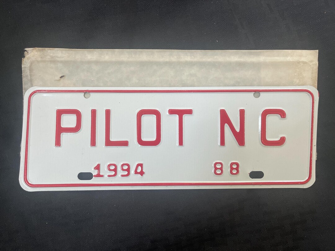 1994 Pilot NC License Plate City Tag - Etsy