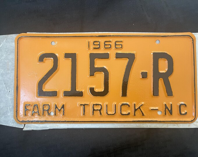 Restored 1966 North Carolina Farm Truck License Plate - Etsy