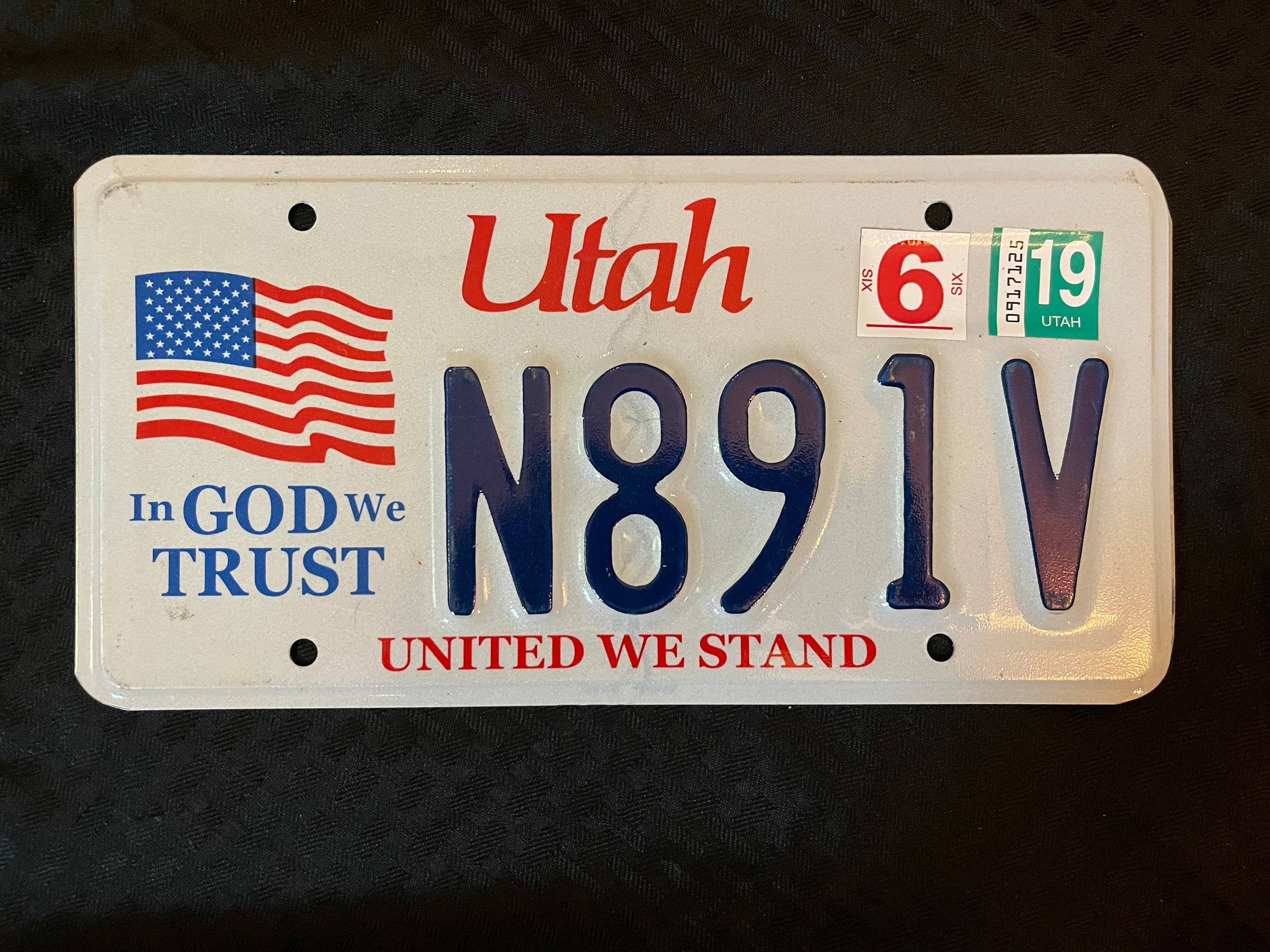 Utah License Plate in God We Trust American Flag - Etsy