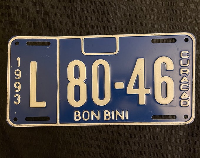 1993 Bon Bini Curacao License Plate - Etsy