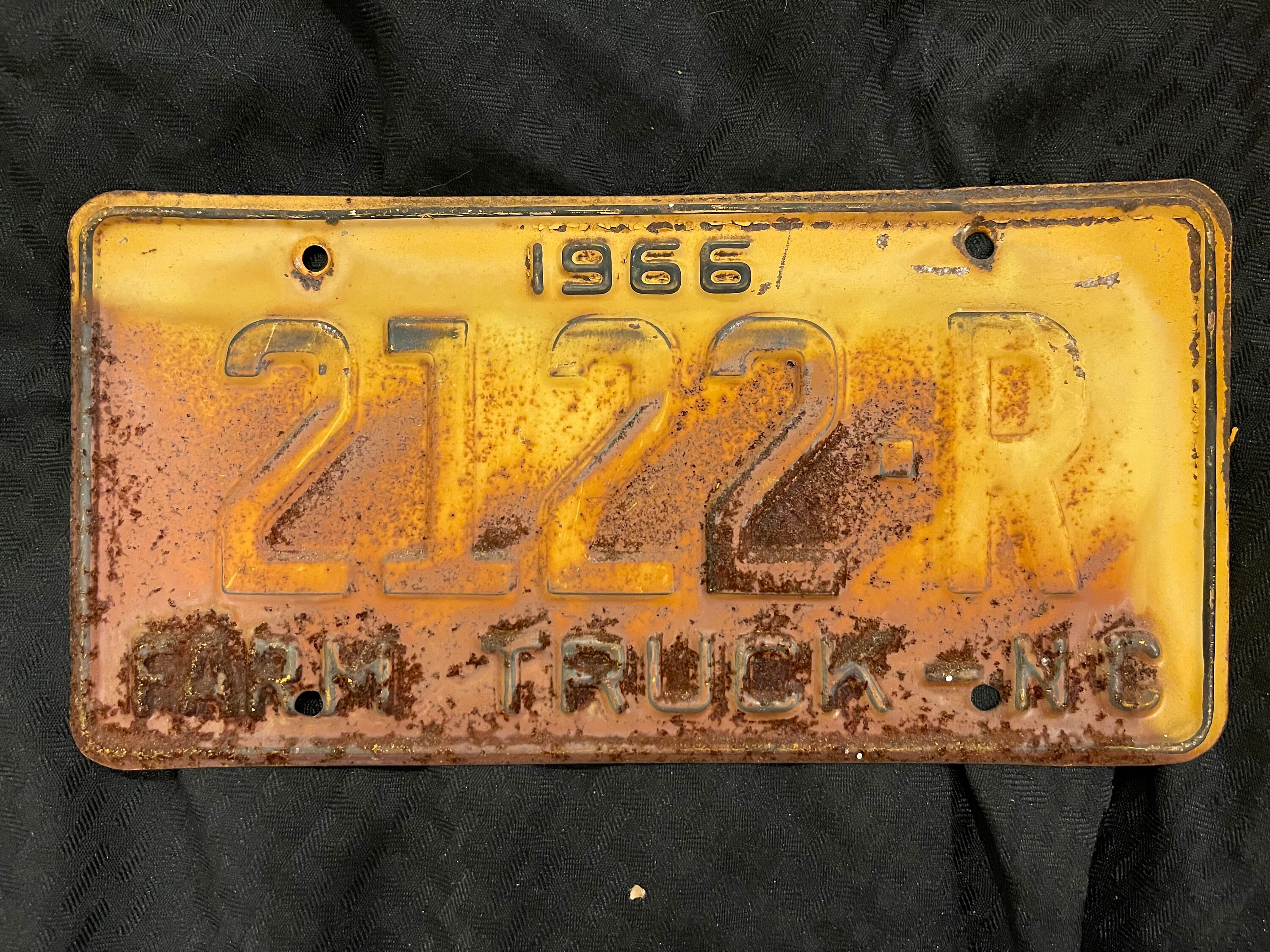 1966 North Carolina Farm Truck License Plate - Etsy