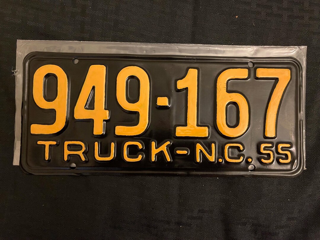 Restored 1955 North Carolina Truck License Plate - Etsy
