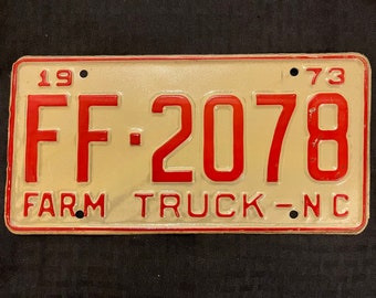 Restored 1966 North Carolina Farm Truck License Plate - Etsy