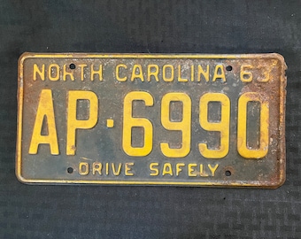 North Carolina NC License Vanity Plate Blank Template Digital Printable ...