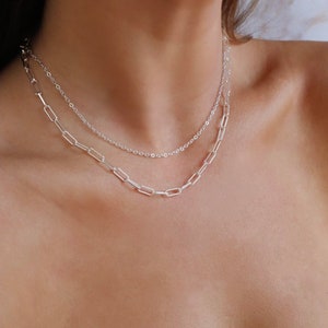 Silver Chain Layer • Silver Chains • Silver Necklace Set • Silver ...