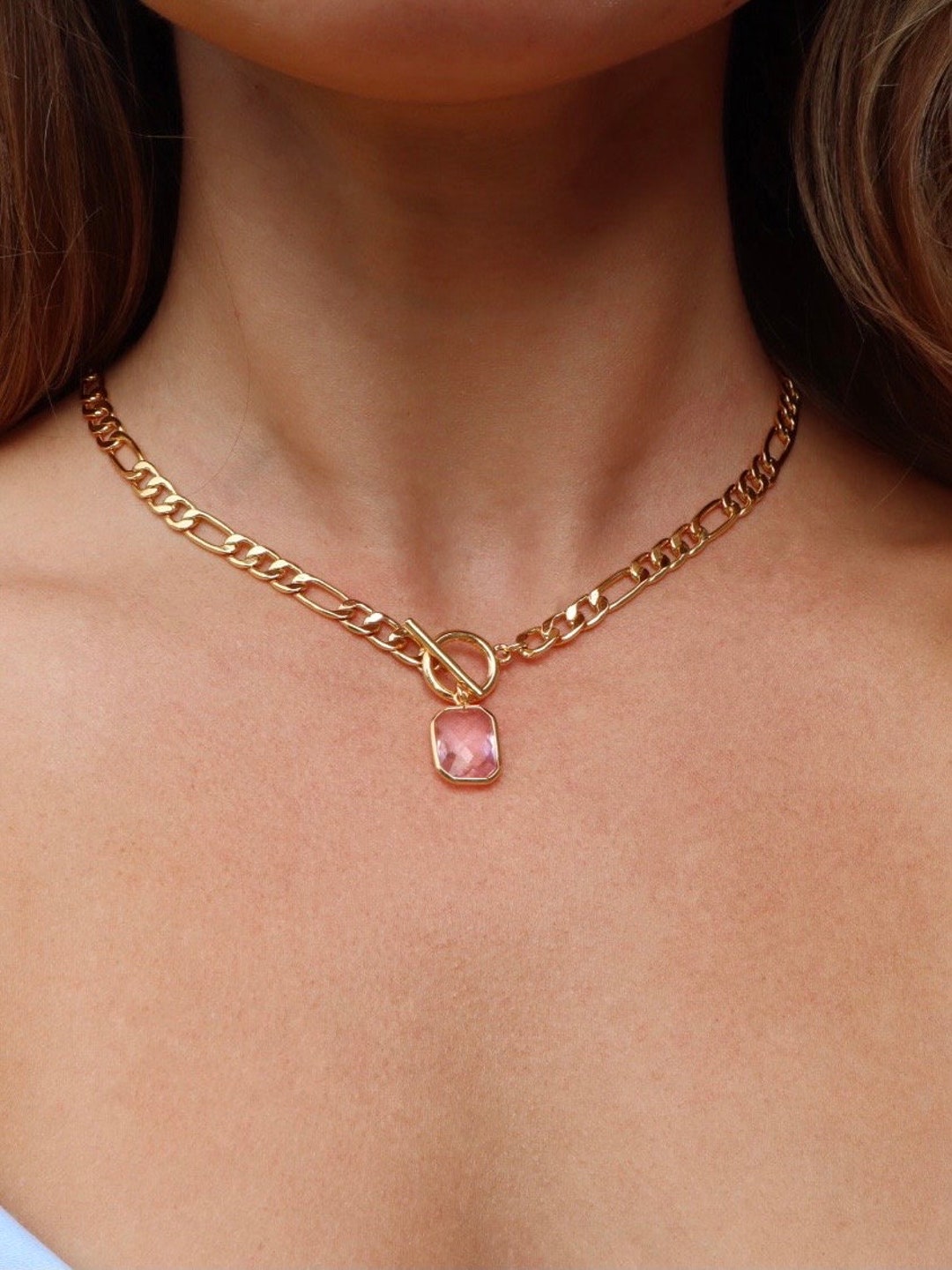 Rose Jewel Chain • Golden Chain • Gifts for Her • Birthday Gift • Long ...