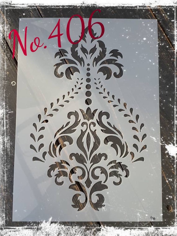 Baroque Pattern Stencil 406 | Etsy