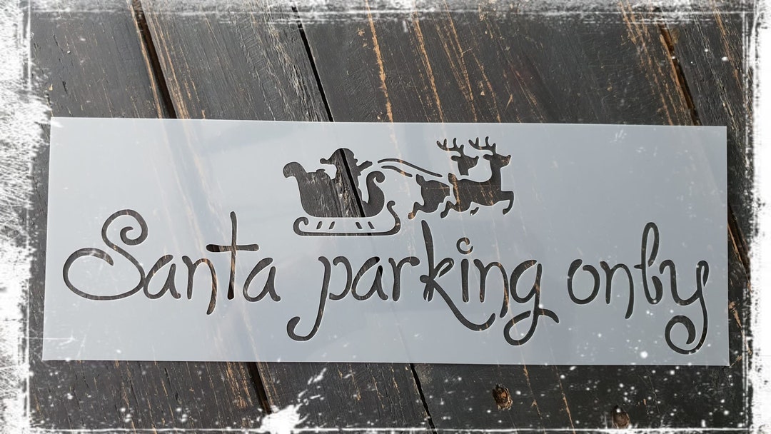 Santa Parking Only Template - Etsy