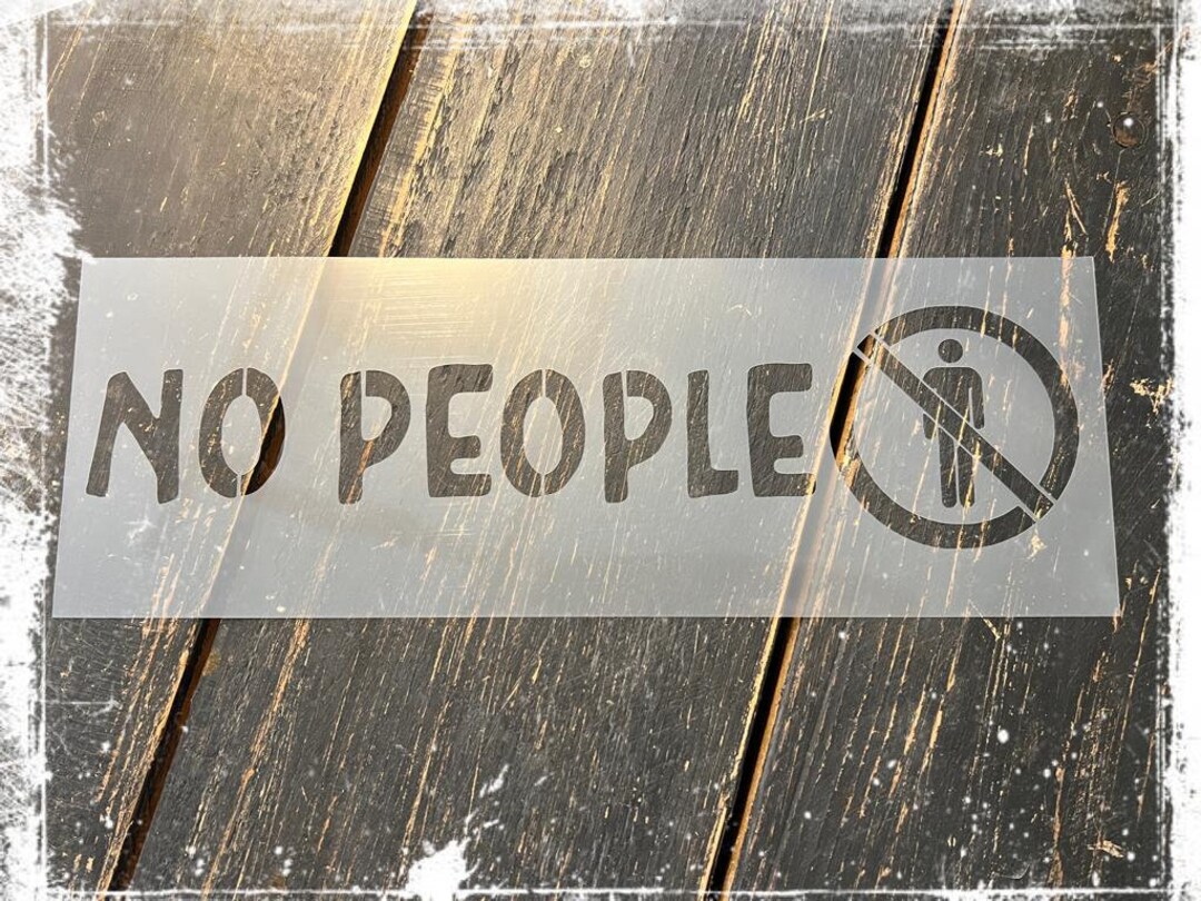 NO PEOPLE Stencil - Etsy