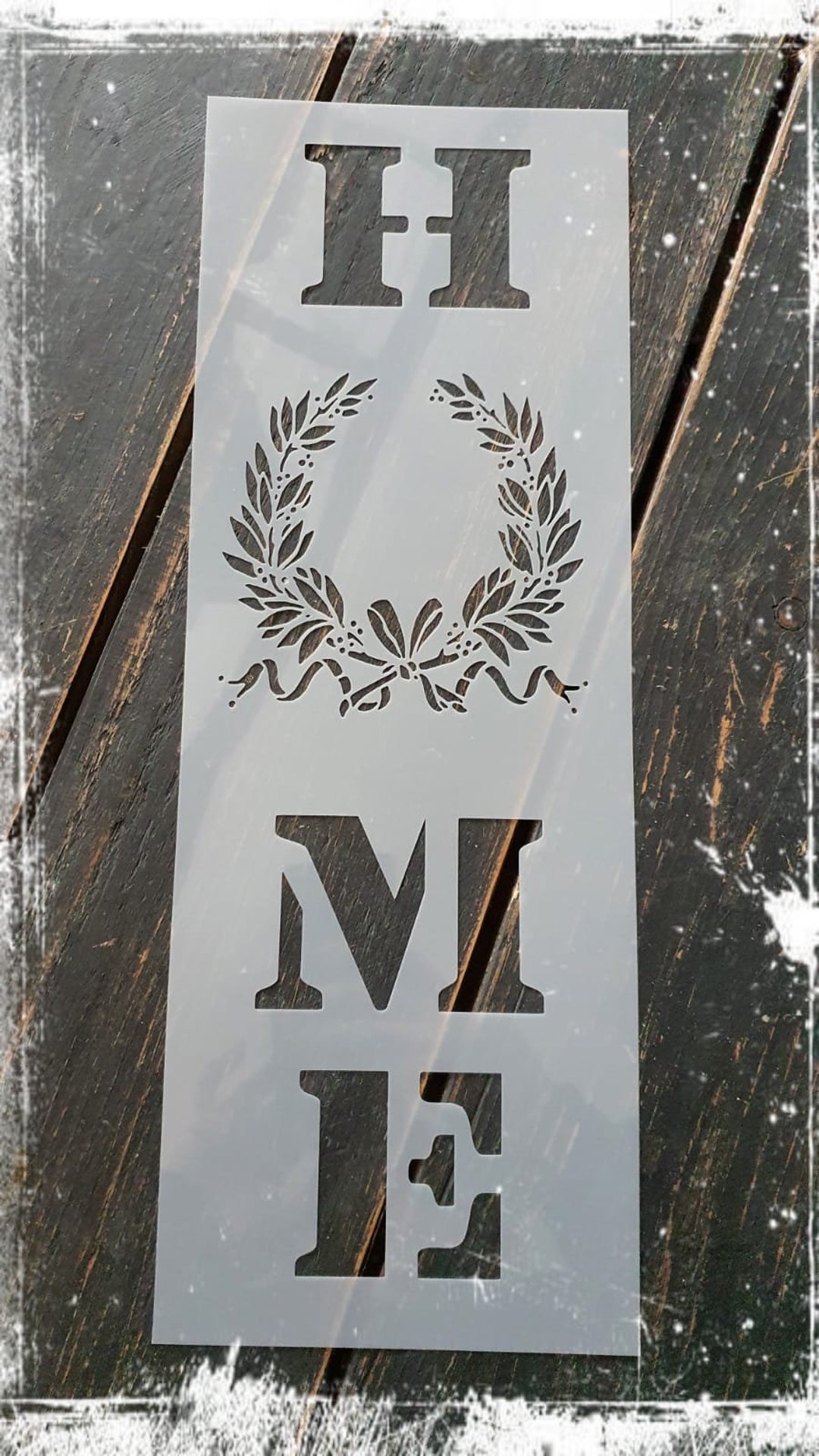 HOME Portrait Stencil - Etsy