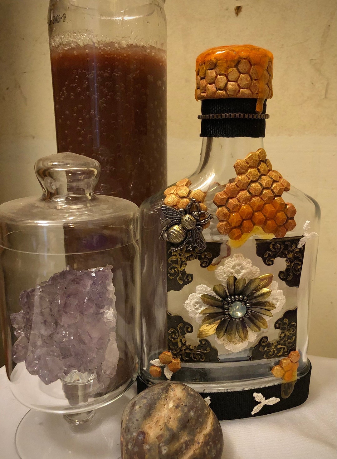 Queen Bee Golden Nectar Bottle - Etsy