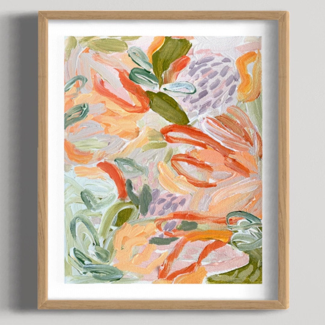 Summer Unframed Print. Australian Flowers, Art, Abstract, Painting ...