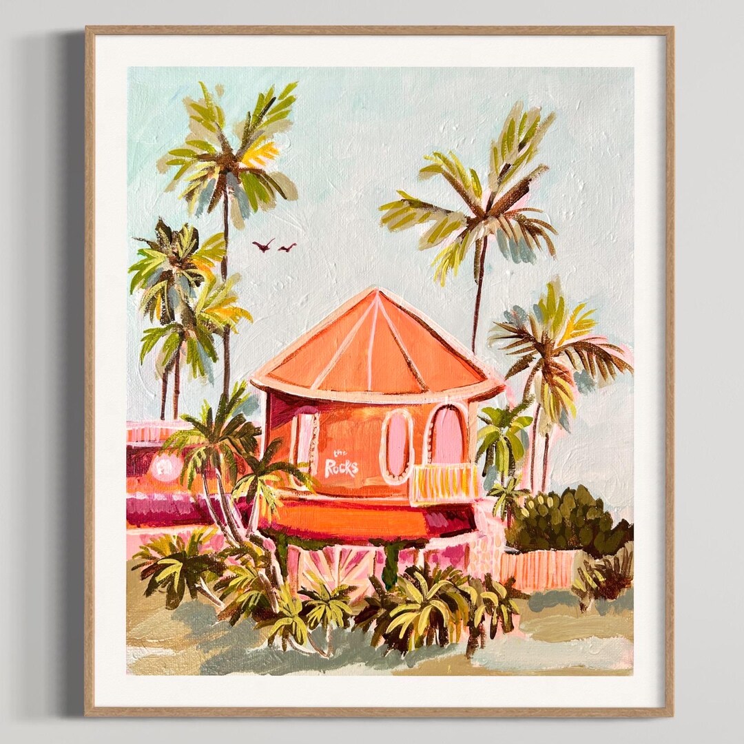 The Rocks, Byron Bay Unframed Print. Australian Art Print of Iconic ...