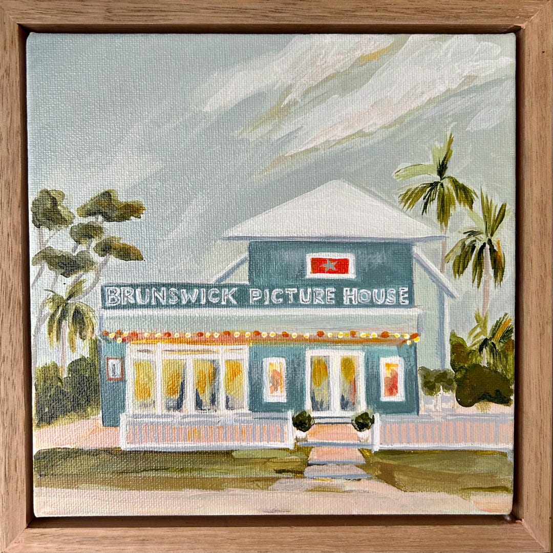 Brunswick Picture House. Original Coastal Australian Art, Old Buildings ...