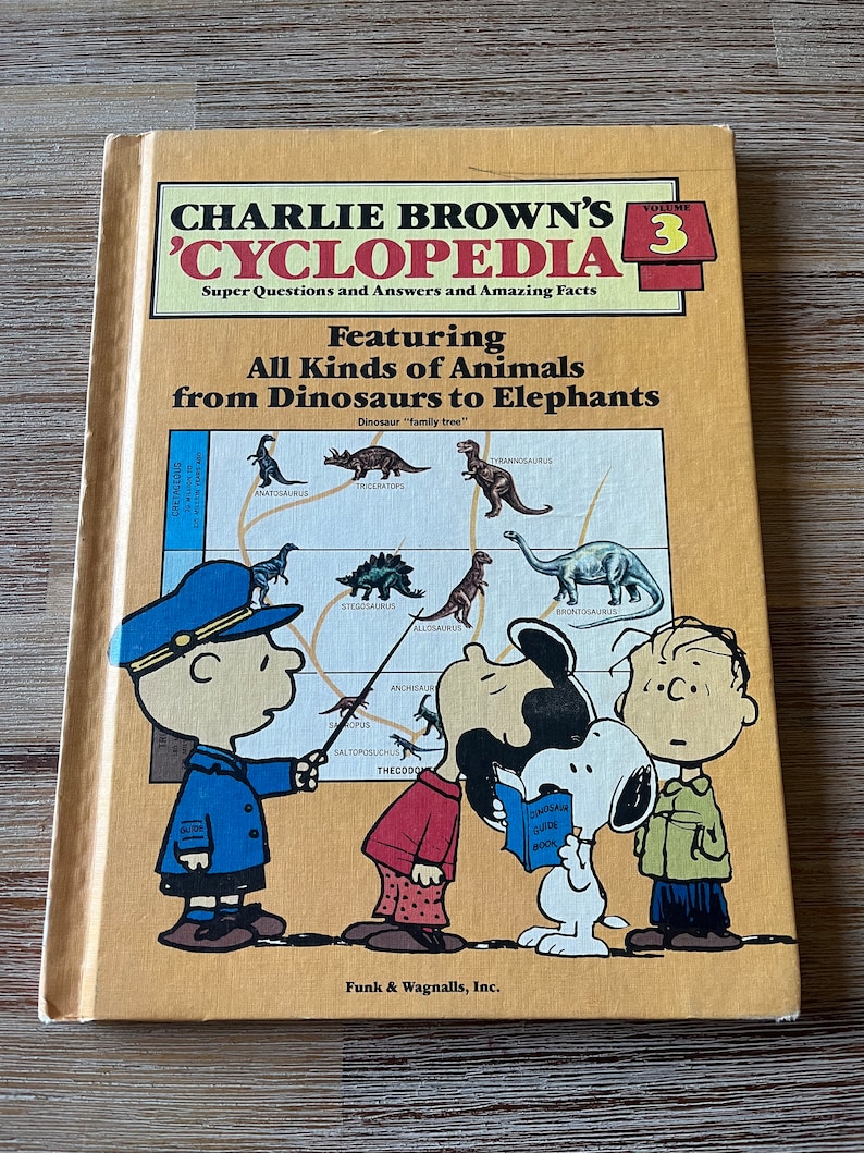 1980 Peanuts Charlie Browns ‘cyclopedia Featuring All Kinds of Animals ...