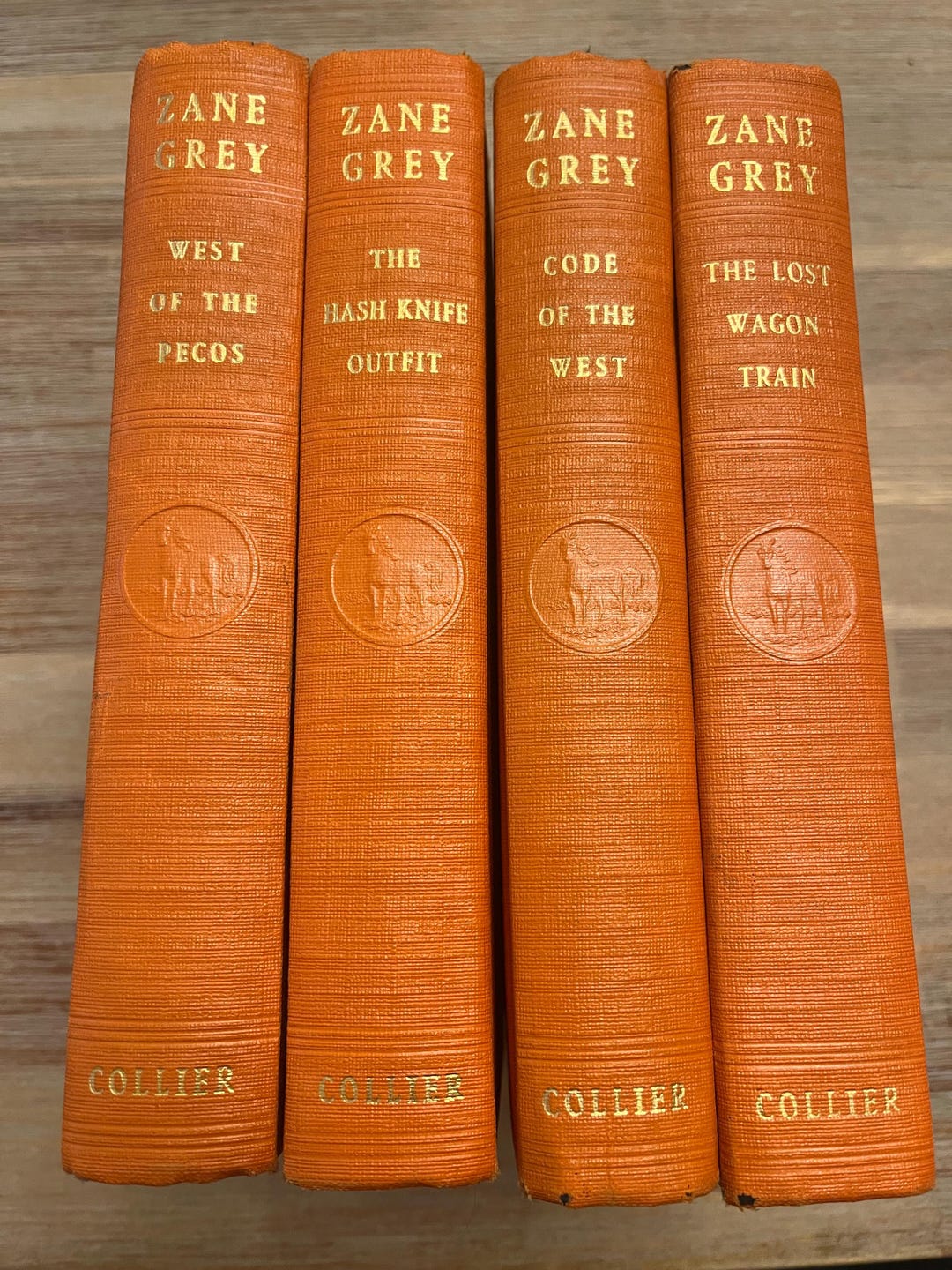 1930s Zane Gray 4 Book Set, West of the Pecos, the Hash Knife Outfit ...