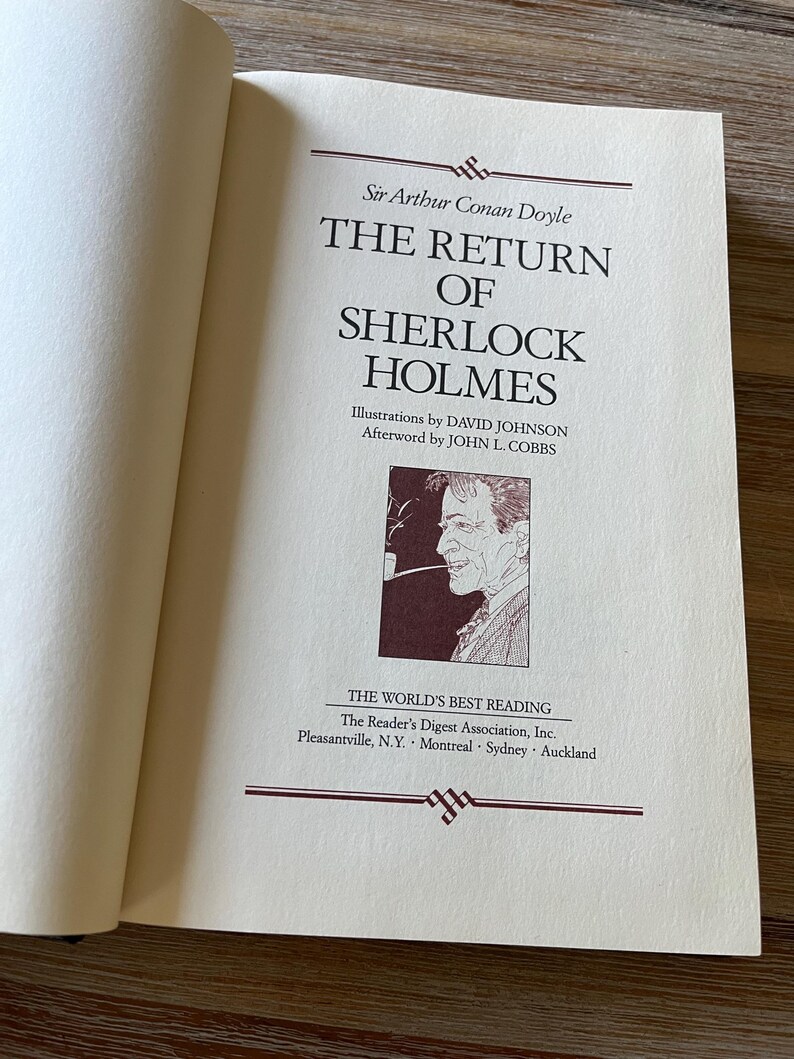 1991 Sir Arthur Conan Doyle the Return of Sherlock Holmes - Etsy