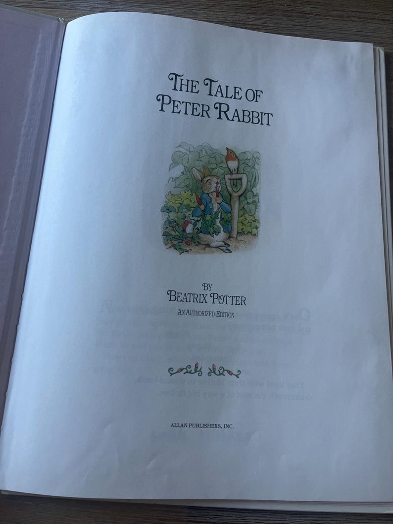 1991 the Tale of Peter Rabbit by Beatrix Potter - Etsy