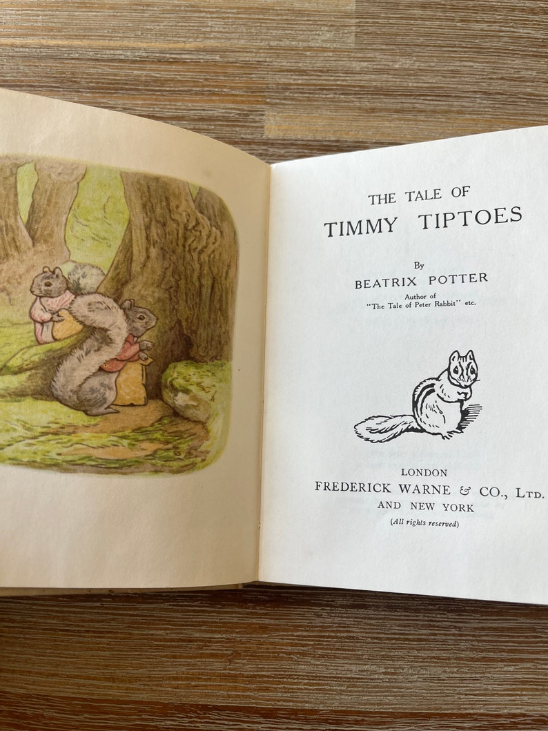 1920s the Tale of Timmy Tiptoes by Beatrix Potter - Etsy