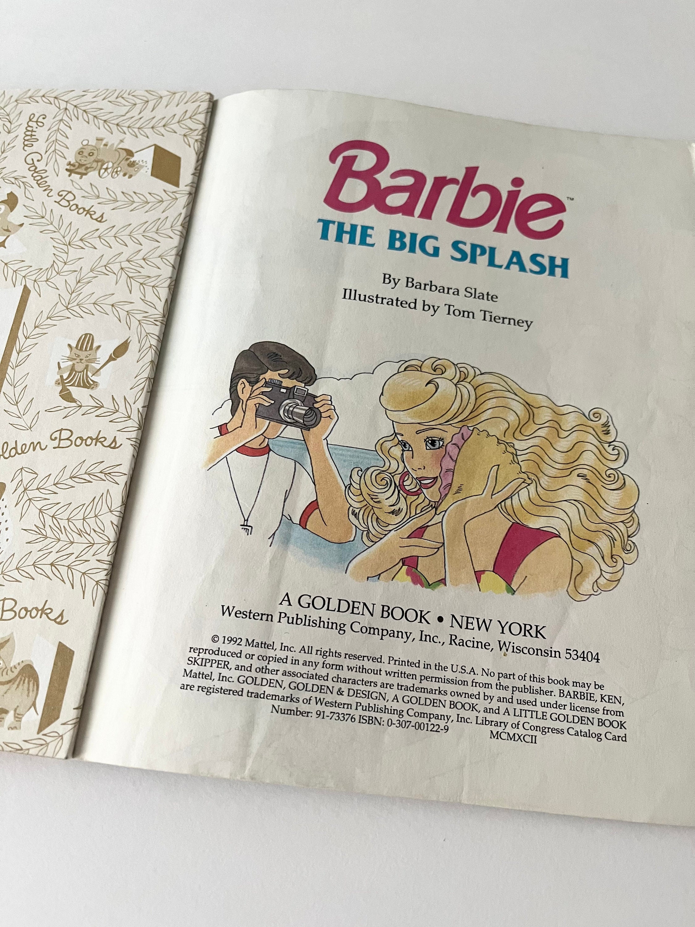1992 Barbie the Big Splash A Golden Book SPLASH by Barbara Slate ...