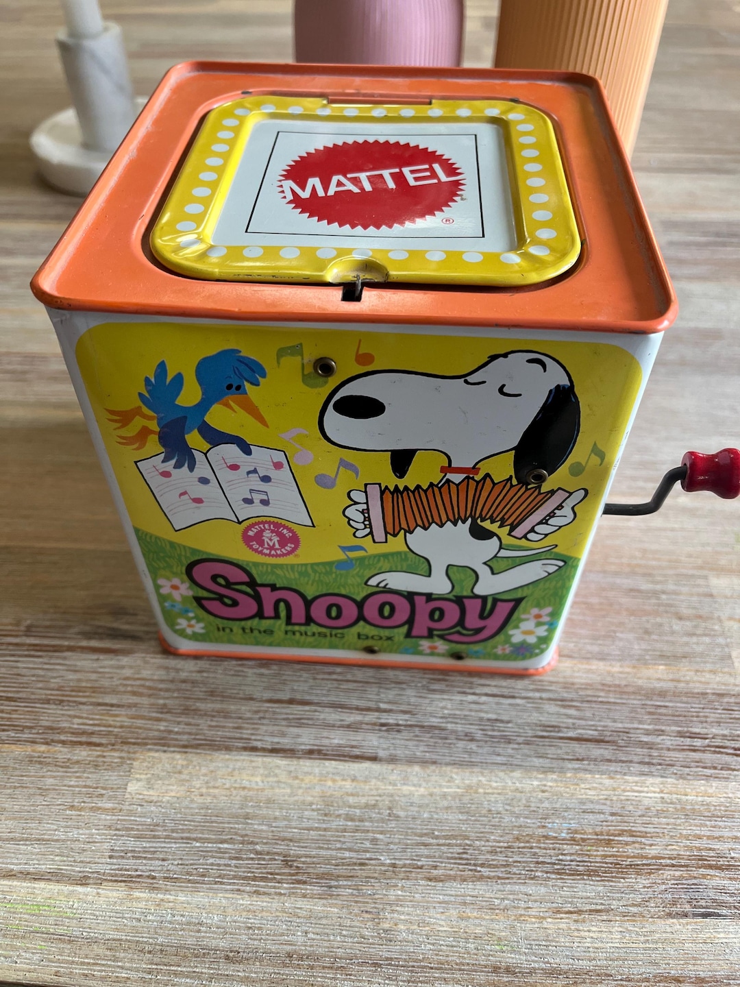 1966 Snoopy Peanuts Mattel Pop up Jack in the Box in Working Condition ...