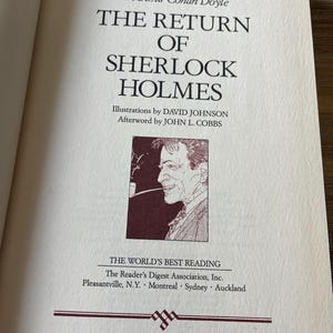 1991 the Return of Sherlock Holmes Arthur Conan Doyle - Etsy