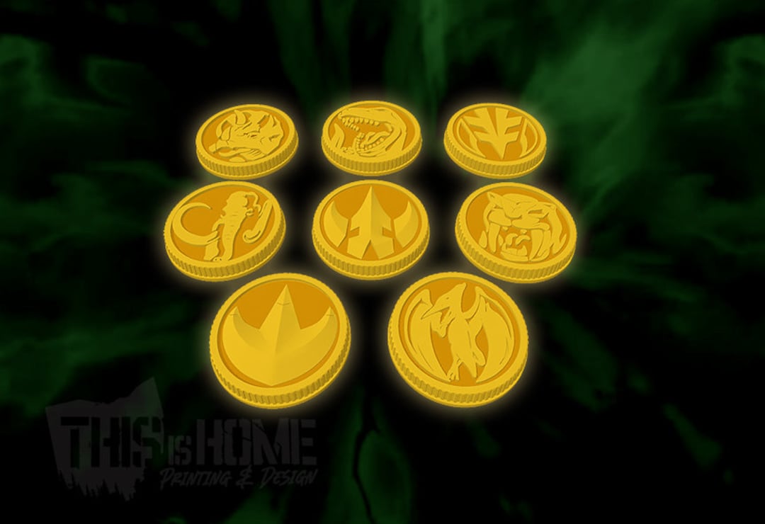 Power Ranger Coins 3D File - Etsy