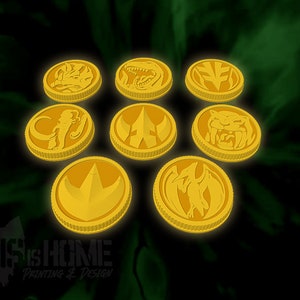 Power Ranger Coins 3D File - Etsy