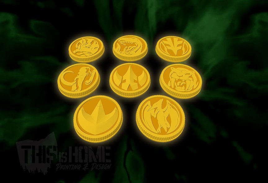 Power Ranger Coins 3D File - Etsy