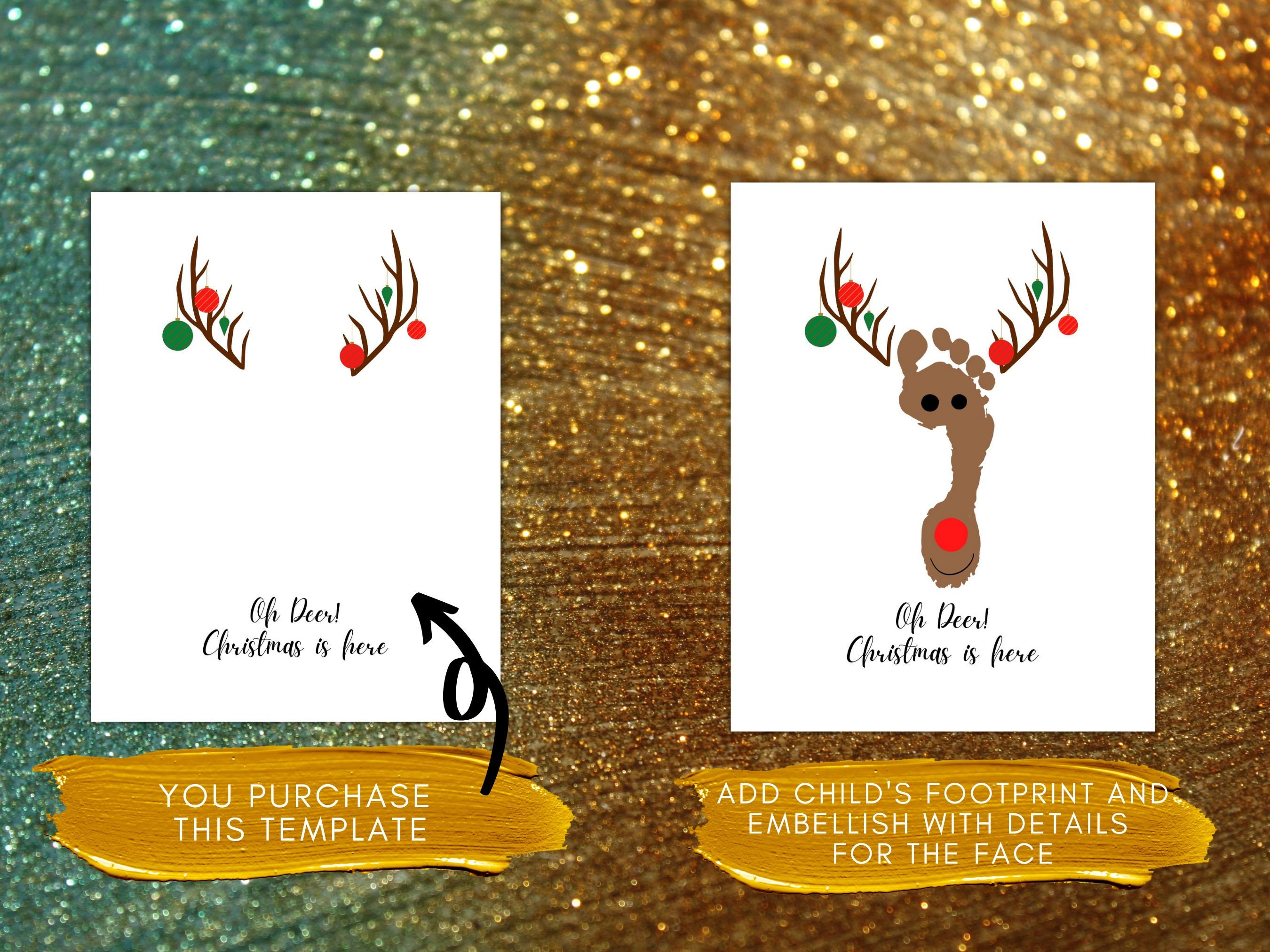 Christmas Handprint Footprint DIY Craft Christmas Keepsake - Etsy