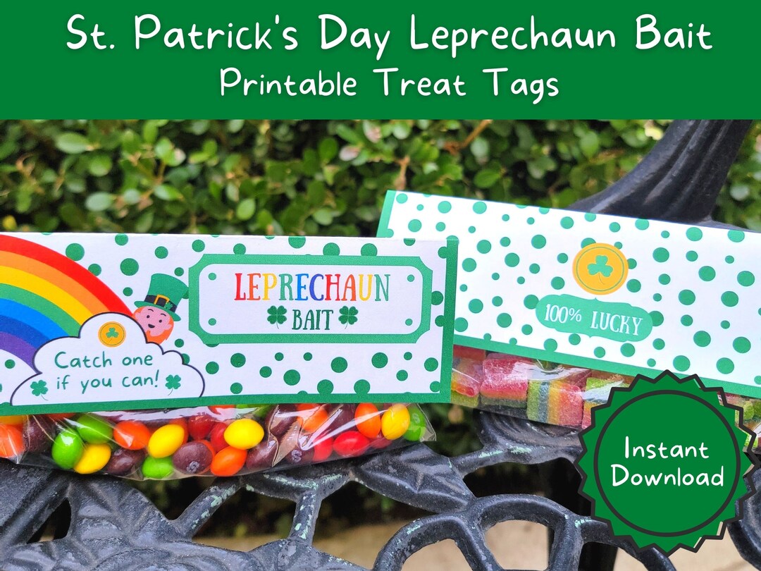 Leprechaun Bait St. Patrick's Day Printable Treat Tag | St. Patty's Day ...