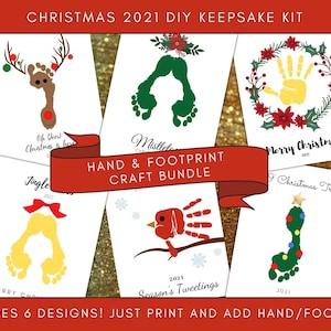 Christmas Handprint Footprint DIY Craft Christmas Keepsake | Etsy