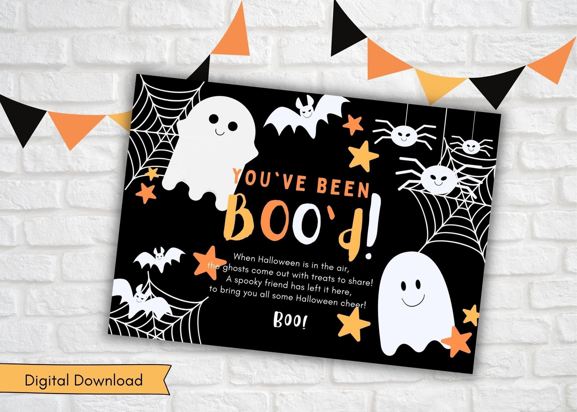 You've Been Boo'd! | Halloween Printable | Digital Instant Download ...