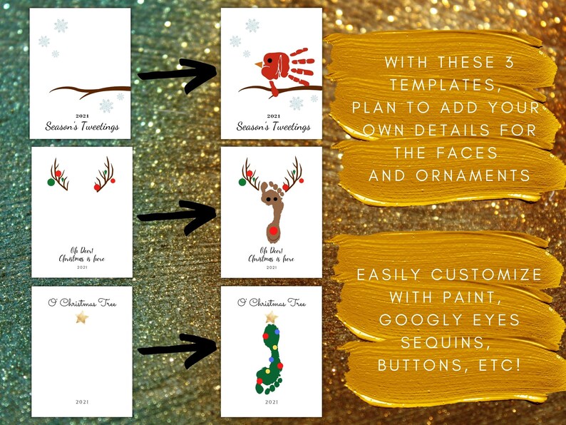 Christmas Handprint Footprint DIY Craft Christmas Keepsake | Etsy