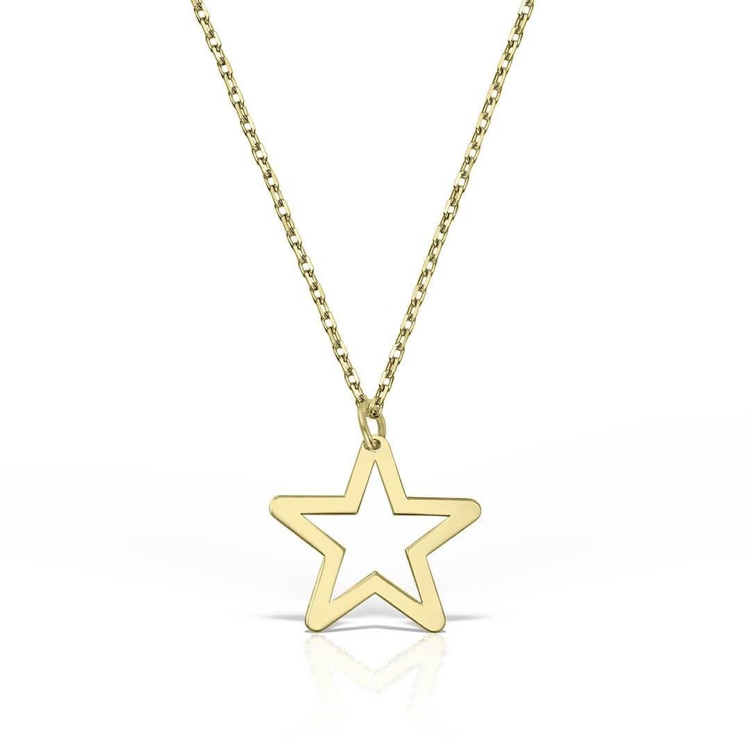 14k Solid Gold Mini Star Neclace for Women Mini Star Pendant Necklace ...