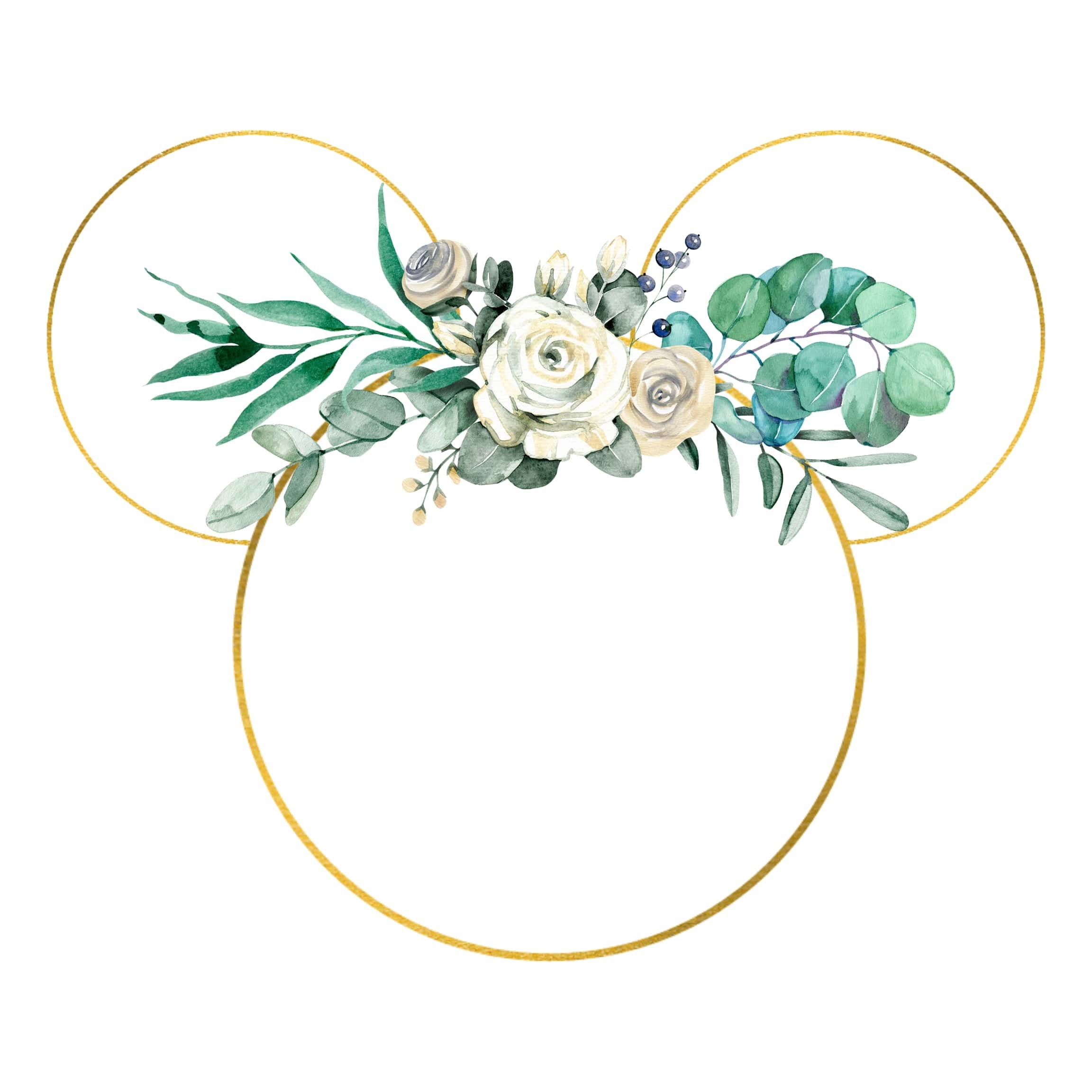Floral Mickey Ears 3 Digital Download - Etsy