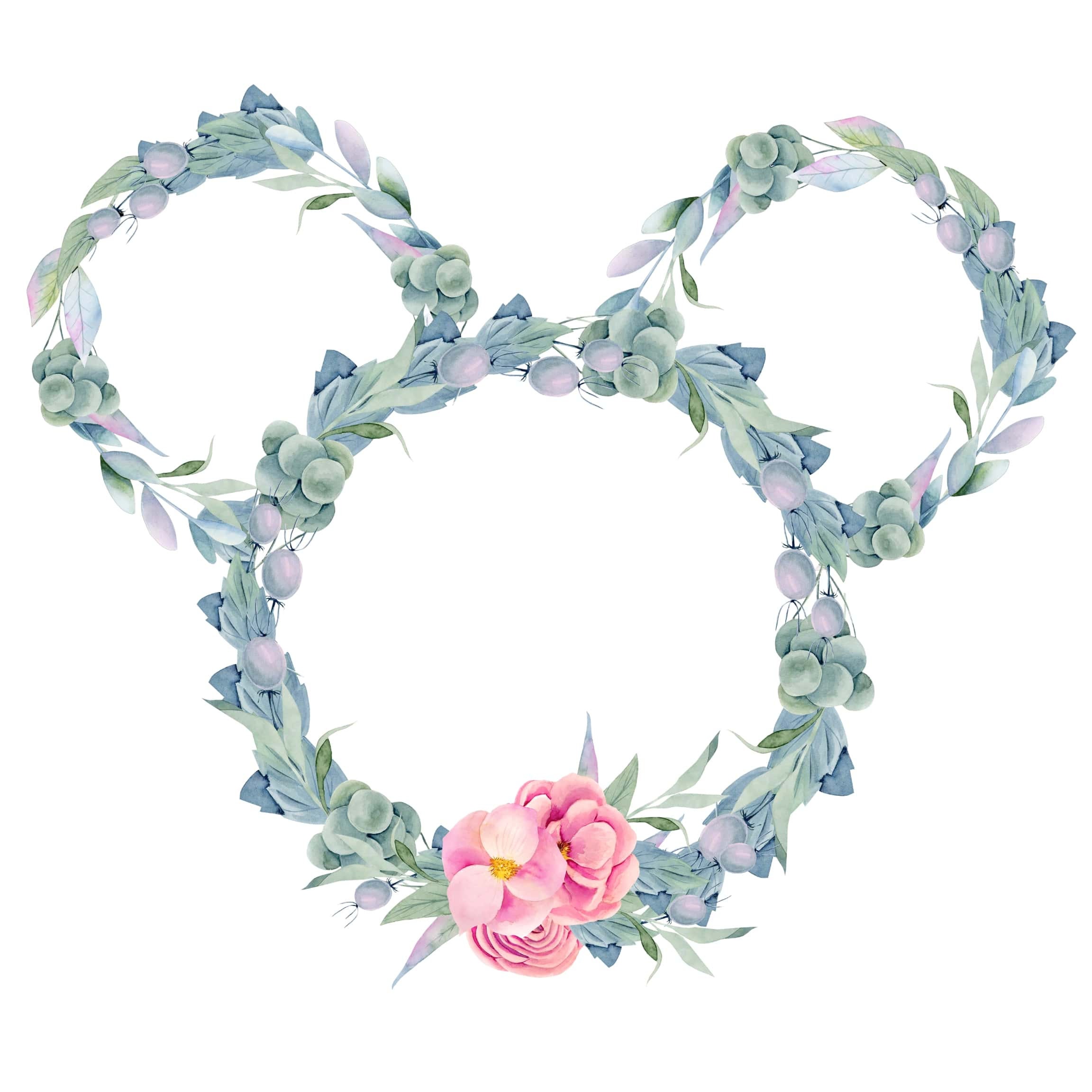 Floral Mickey Ears 16 Digital Download - Etsy
