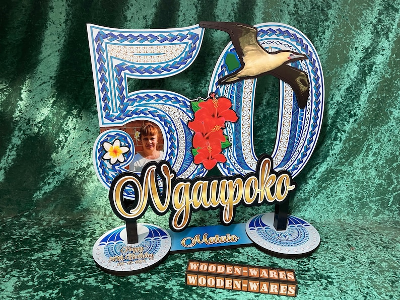 50th Birthday Key Without Stand and Personalised With Photo and Name ...