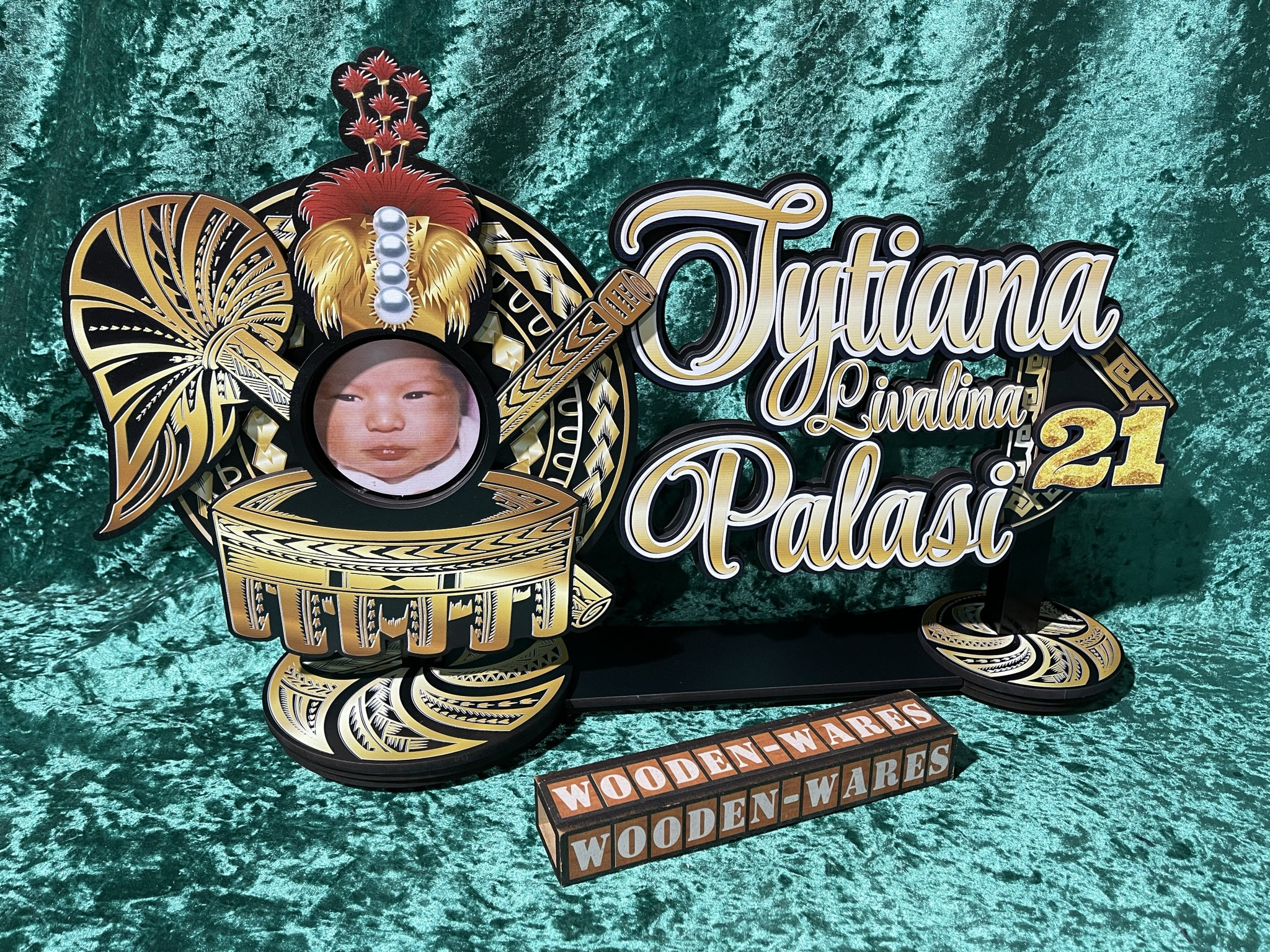 The Kava Bowl Birthday Key With Stand Personalised Photo Name and Age ...